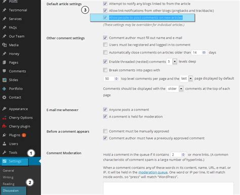 Wordpress How To Enabledisable Comments Template Monster Help