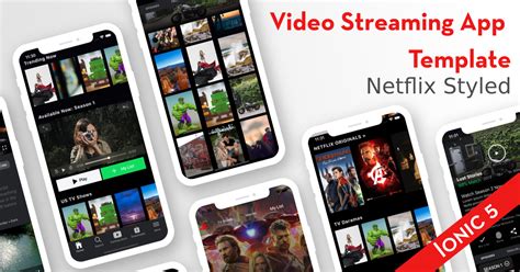 ionic 5 netflix style video streaming app template teevee enappd