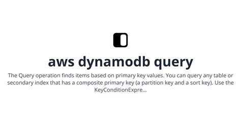 Aws Dynamodb Query Fig
