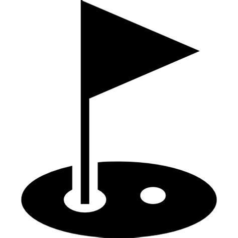 골프 구멍 그리고 플래그 스포츠 및 게임 아이콘