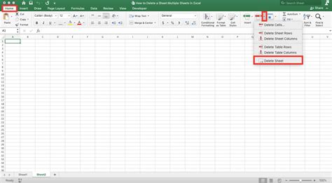 How To Delete A Sheetmultiple Sheets In Excel Compute Expert