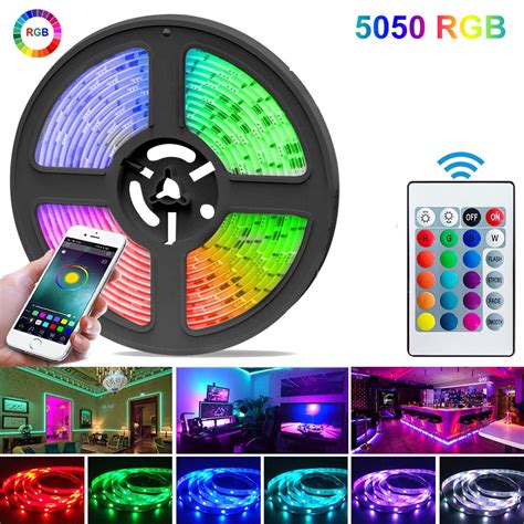 Jual Strip Light 5050 Rgb Lampu Led Pita Lampu Fleksibel Untuk Dekorasi Kamar Tv Backlight Diode