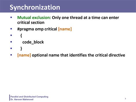 Solution Parallel Distributed Computing Openmp Synchronization