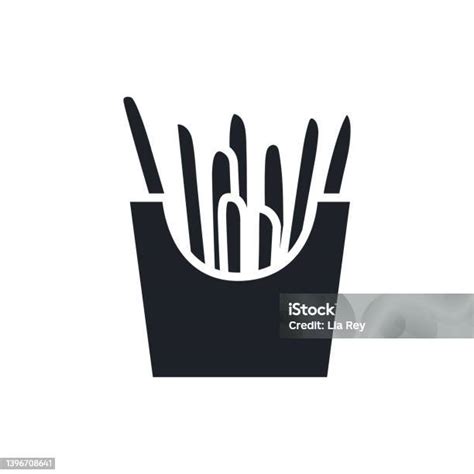 감자 튀김 아이콘입니다 패스트푸드 분리형 벡터 실루엣 0명에 대한 스톡 벡터 아트 및 기타 이미지 0명 가방 감자 요리 Istock