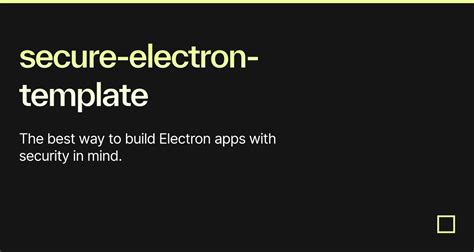 Secure Electron Template Codesandbox