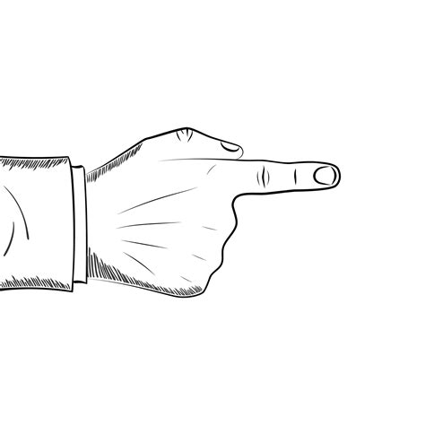 Premium Vector Hand Finger Pointing Drawing Style Gesture Direction