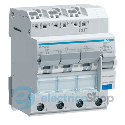 ADZ366D Дифференциальный автоматический выключатель трехфазный (3P + N ...