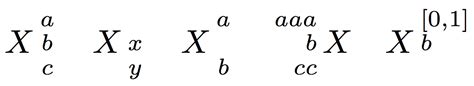 Positioning How To Arbitrarily Combine Subscript Superscript And Midscript Tex Latex
