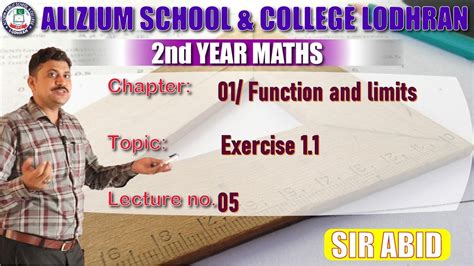 Topicexercise 11 Chapter 1 Class2nd Year Subjectmaths Lecture 5 Sir Abid Youtube