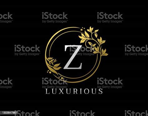 럭셔리 골드 서클 Z 레터 플로럴 디자인 모노그램에 대한 스톡 벡터 아트 및 기타 이미지 모노그램 알파벳 Z 곡선