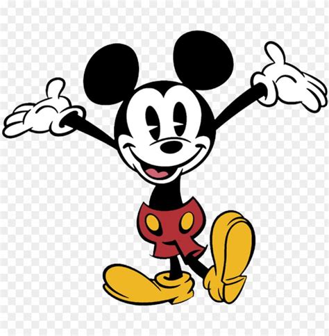 The Mickey Mouse Cartoon Character Is Waving