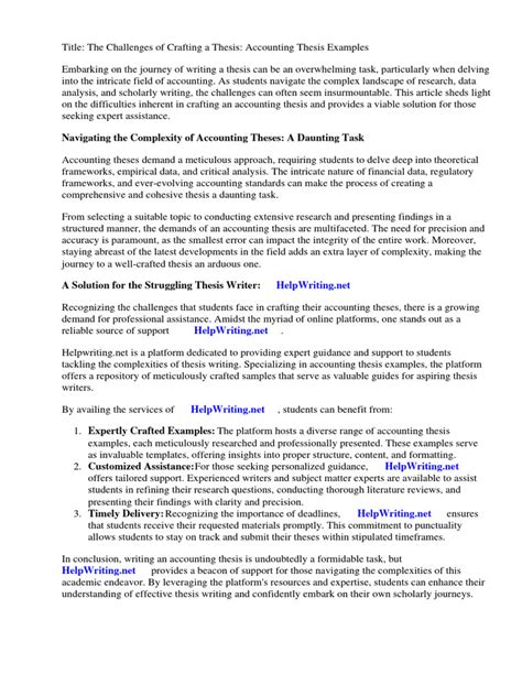 Accounting Thesis Examples Pdf Thesis Accounting