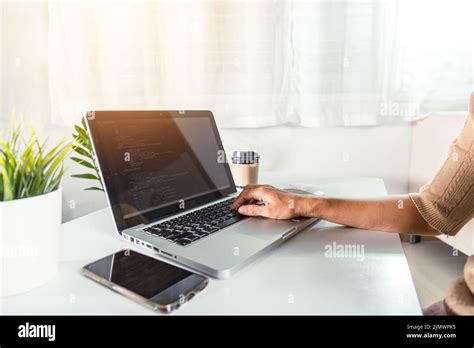 Web Application Development Programmer Woman Writing Program Code