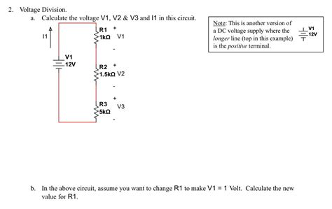 solved voltage division a ﻿calculate the voltage v1 ﻿v2 ﻿and
