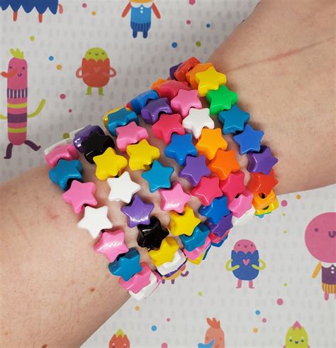 Lgbtq Pride Kandi Star Bracelets Etsy