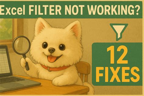 Excel Filters Not Working — 12 Fixes When Filters Are Grayed Out Or Not