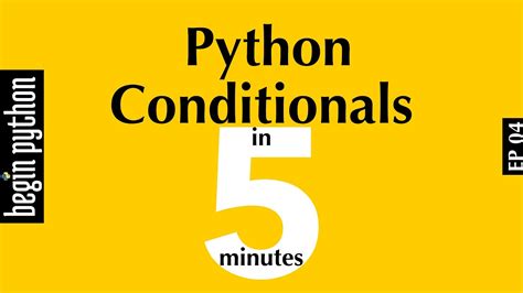 Conditionals And Recursion Begin Python Ep 04 Youtube