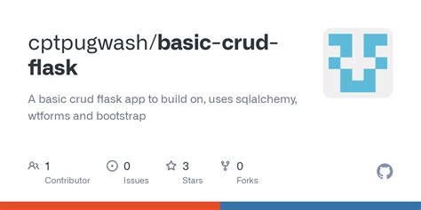 GitHub Cptpugwash Basic Crud Flask A Basic Crud Flask App To Build On Uses Sqlalchemy