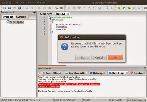 Ubuntuda Codeblocks Derleme Sorunu Ve Çözümü Blogkafemnet