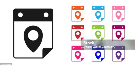 검은색 여행 계획 달력 아이콘은 흰색 배경에 분리되어 있습니다 계획된 휴가 여행 아이콘을 화려하게 설정합니다 벡터 개념에 대한 스톡 벡터 아트 및 기타 이미지 Istock