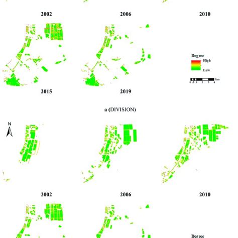 Spatial Distribution Of Landscape Fragmentation A Division And