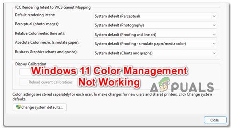 How To Fix Color Management Not Working Windows Appuals