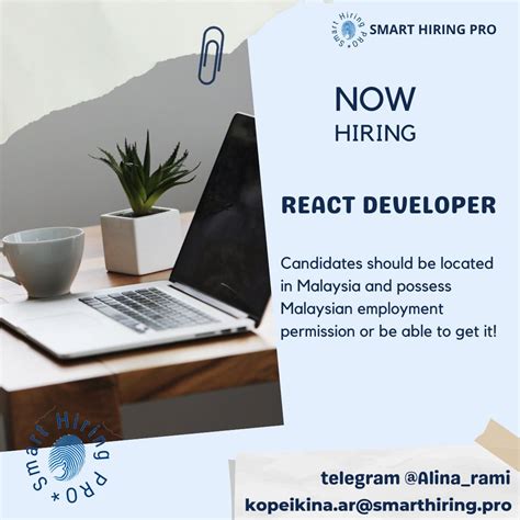 Smart Hiring Pro On Linkedin Vacancy Typescript React Kualalumpur Malaysia Nextjs