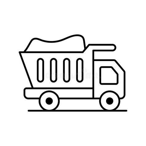 Truck Vector Outline Icon Style Illustration Eps 10 File Stock Vector Illustration Of Icon