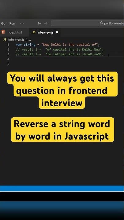 How To Reverse A String Word By Word In Javascript Shorts Javascript