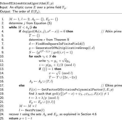 schoof elkies atkin algorithm semantic scholar