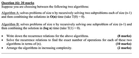 solved question 6 20 marks suppose you are choosing