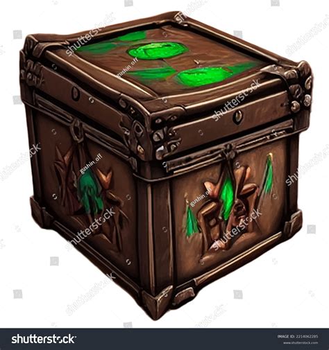 Vector Wooden Treasure Chest Magic Chest Stock Vector Royalty Free