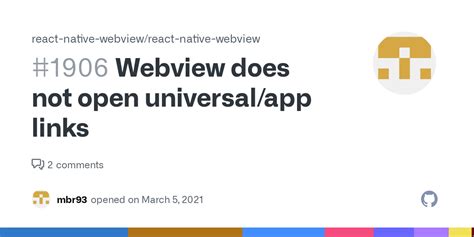Webview Does Not Open Universalapp Links · Issue 1906 · React Native Webviewreact Native