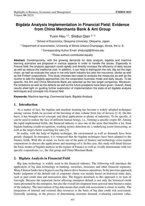 Pdf Bigdata Analysis Implementation In Financial Field Evidence From