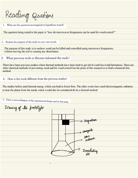 Lab Notebook At Home Assignment Individual Scientific Reading And