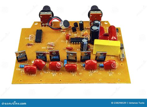 Side View Of A Hardware Board Detail Stock Image Image Of Microchip Board