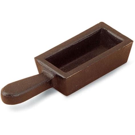 Cast Iron Open Ingot Mold 120x45x30 Mm 124g 4 Oz Capacity For Gold And Silver Metal Work