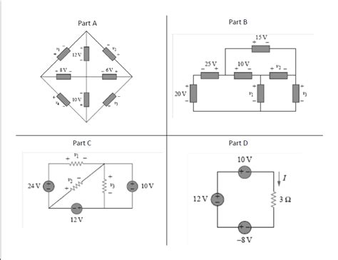 Solved For A Solve Values Of V1 V2 V3 And V4b Solve For
