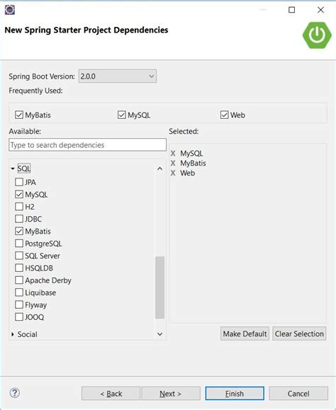 build j2ee project with maven spring boot and mybatis