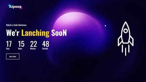 How To Make A Website Coming Soon Page Using Html Css And Javascript With