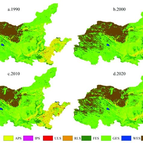 Spatial Pattern Characteristics Of Ples In The Yrb From 1990 To 2020