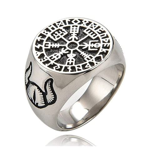 Viking Warrior Compass Vegvisir Ring Viking Store