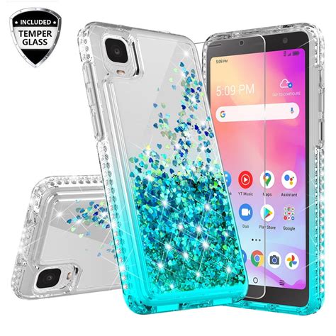 Alcatel TCL A3 A509DL TCL A30 Case Liquid Quicksand Glitter Cute Phone Case Clear Bling
