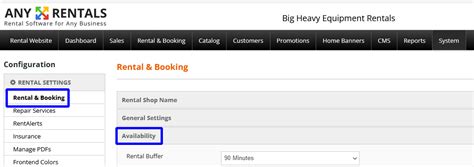 Admin Configuration Options Any Rentals