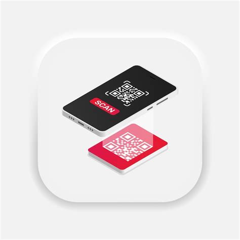Premium Vector QR Code Scan Verification Service With Smartphone In Isometric Neumorphism