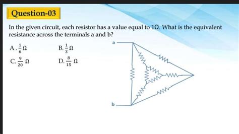 Solved Question 03In The Given Circuit Each Resistor Has A Chegg Com