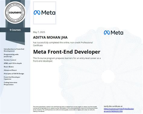 Reactjs Frontenddevelopment Metacertification Coursera Javascript