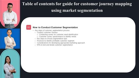 Customer Journey Mapping Using Market Segmentation Table Of Contents For Guide Ideas Pdf