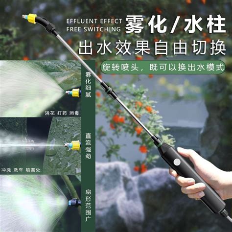 【嘉義寄出】便攜式電動噴水槍電動噴霧器噴霧槍可充電農用神器電動伸縮澆水器 噴水器（附3種頭） 5 直購 蝦皮購物