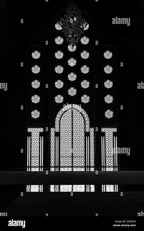 Light Incidence In The Darkness Interior Door And Window Arabesque Ornaments In The Hassan Ii